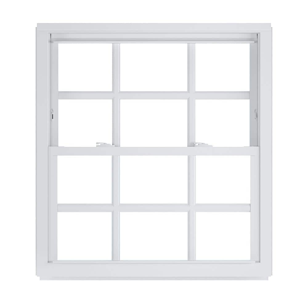American Craftsman 36 in. x 38 in. 50 Series White Double Hung Low-E ...