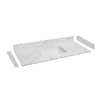 PROOX 48 in. W x 22 in. D Quartz White Rectangular Single Sink Bathroom ...