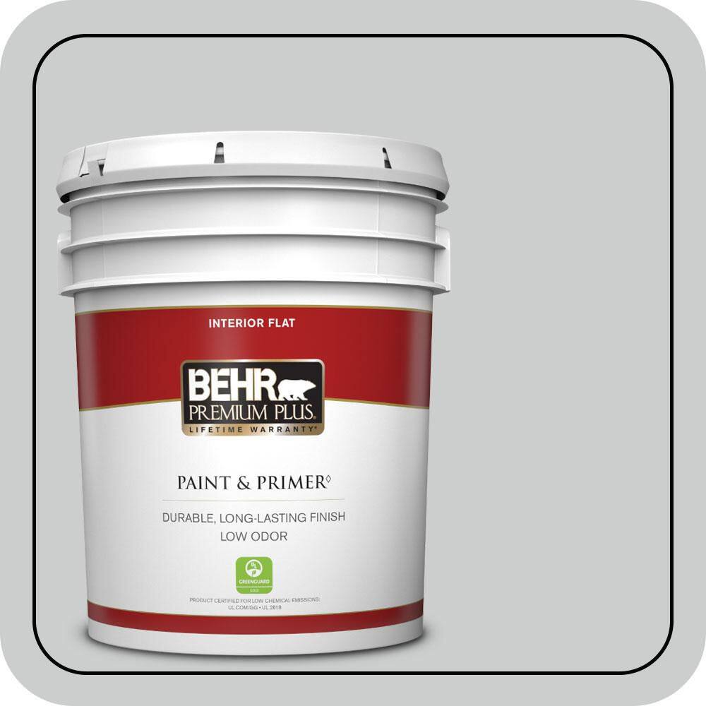 BEHR PREMIUM PLUS 5 gal. #N500-2 Loft Space Flat Low Odor Interior ...