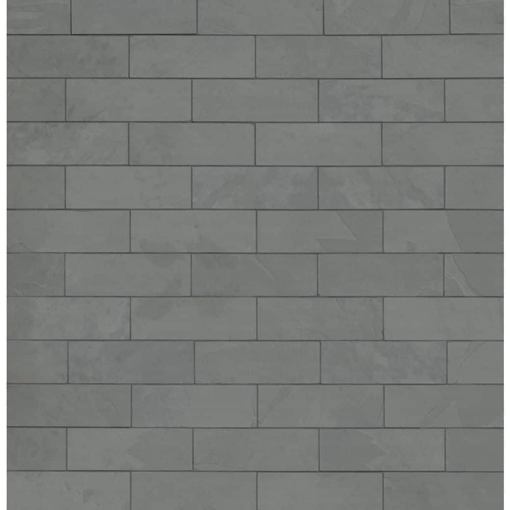 MSI Montauk Blue Slate Subway Tile 4 in. x 12 in., Floor and Wall (4.95 ...