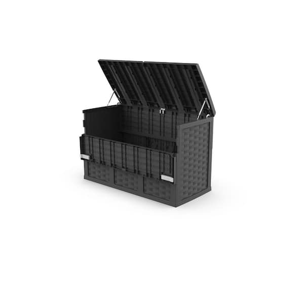 Starplast 240 Gal Extra Large High Deck Box Grey Plastic With Open ...