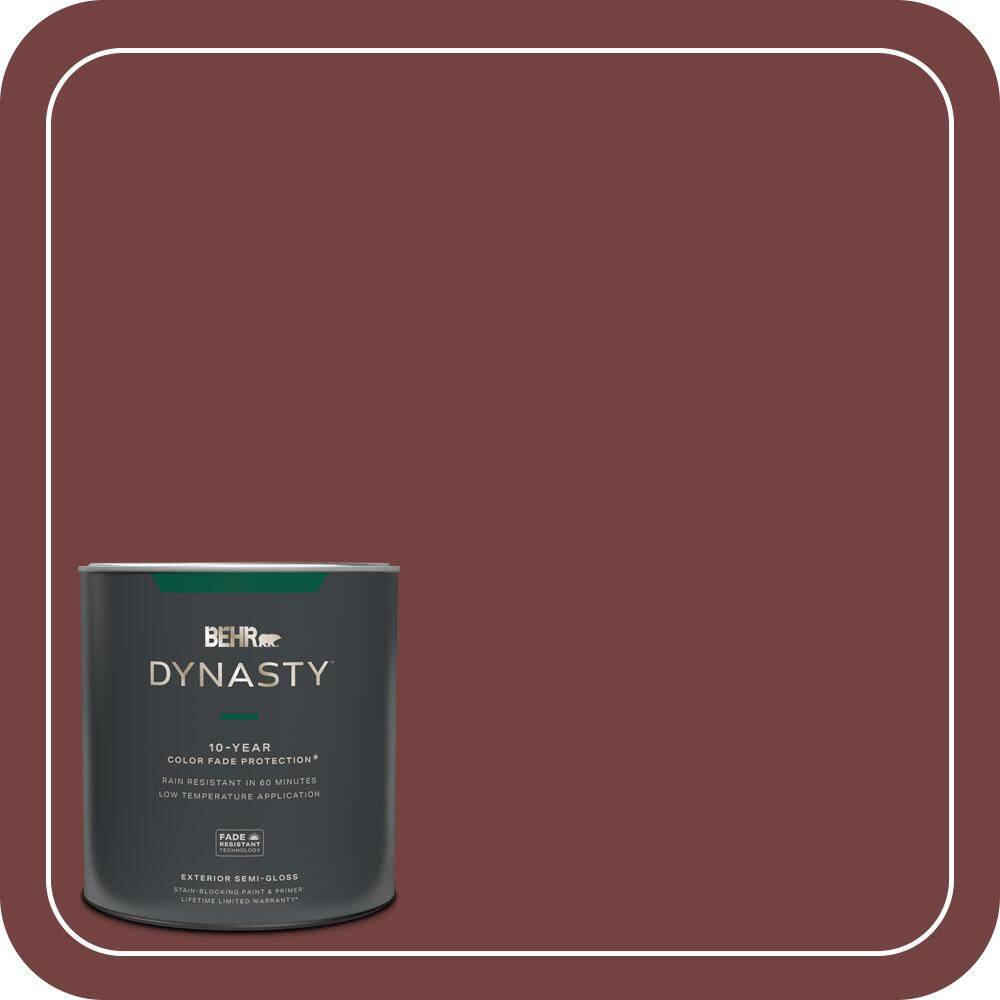 BEHR DYNASTY 1 qt. #S-H-150 Chianti Semi-Gloss Exterior Stain-Blocking ...