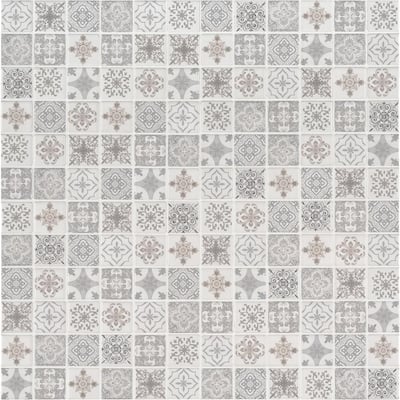 MSI Azula Floret 12 in. x 12 in. x 10 mm Polished Marble Mosaic Tile ...