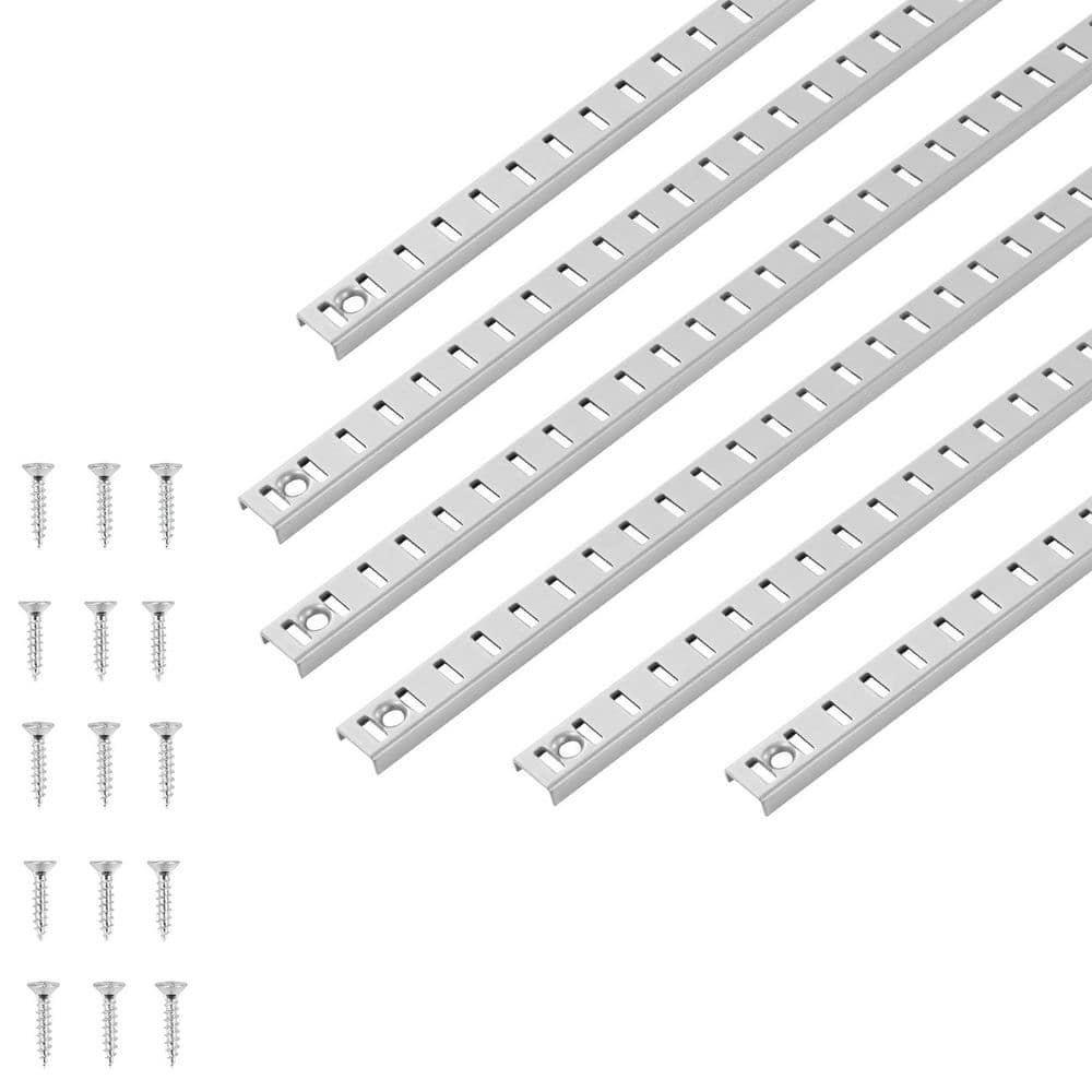 SKYSHALO Shelf Pilaster, 36 in. L, 8 Pack, Adjustable Shelf Brackets ...