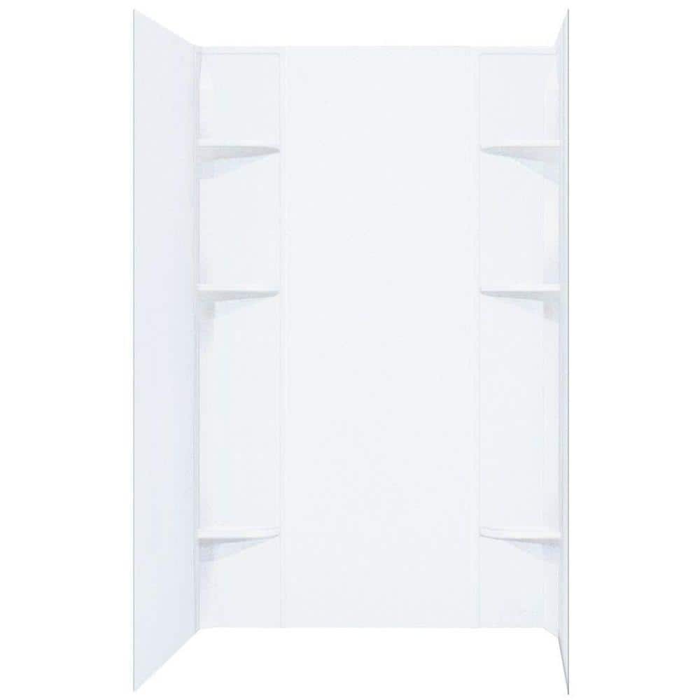 Generic Durawall 40 in. x 60 in. x 71-1/2 in. 5-Piece Easy Up Adhesive ...