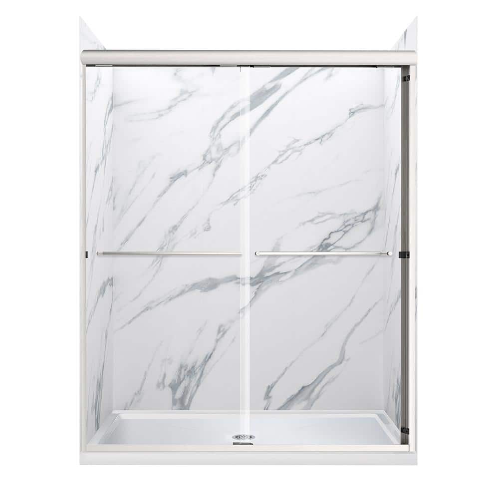 CRAFT + MAIN Cove Sliding 48 in. L x 34 in. W x 78 in. H Center Drain ...