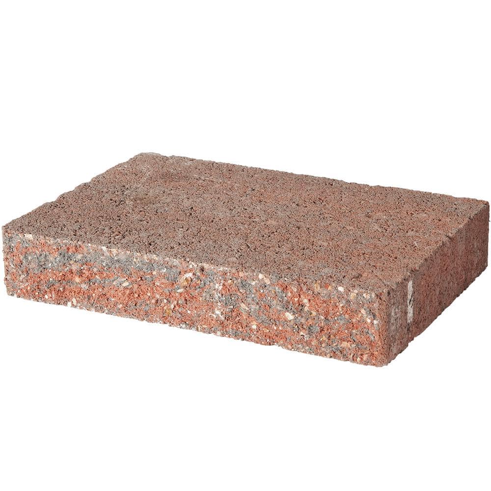 Pavestone 2 in. H x 8 in. W x 12 in. L Red Charcoal Retaining Wall Cap ...