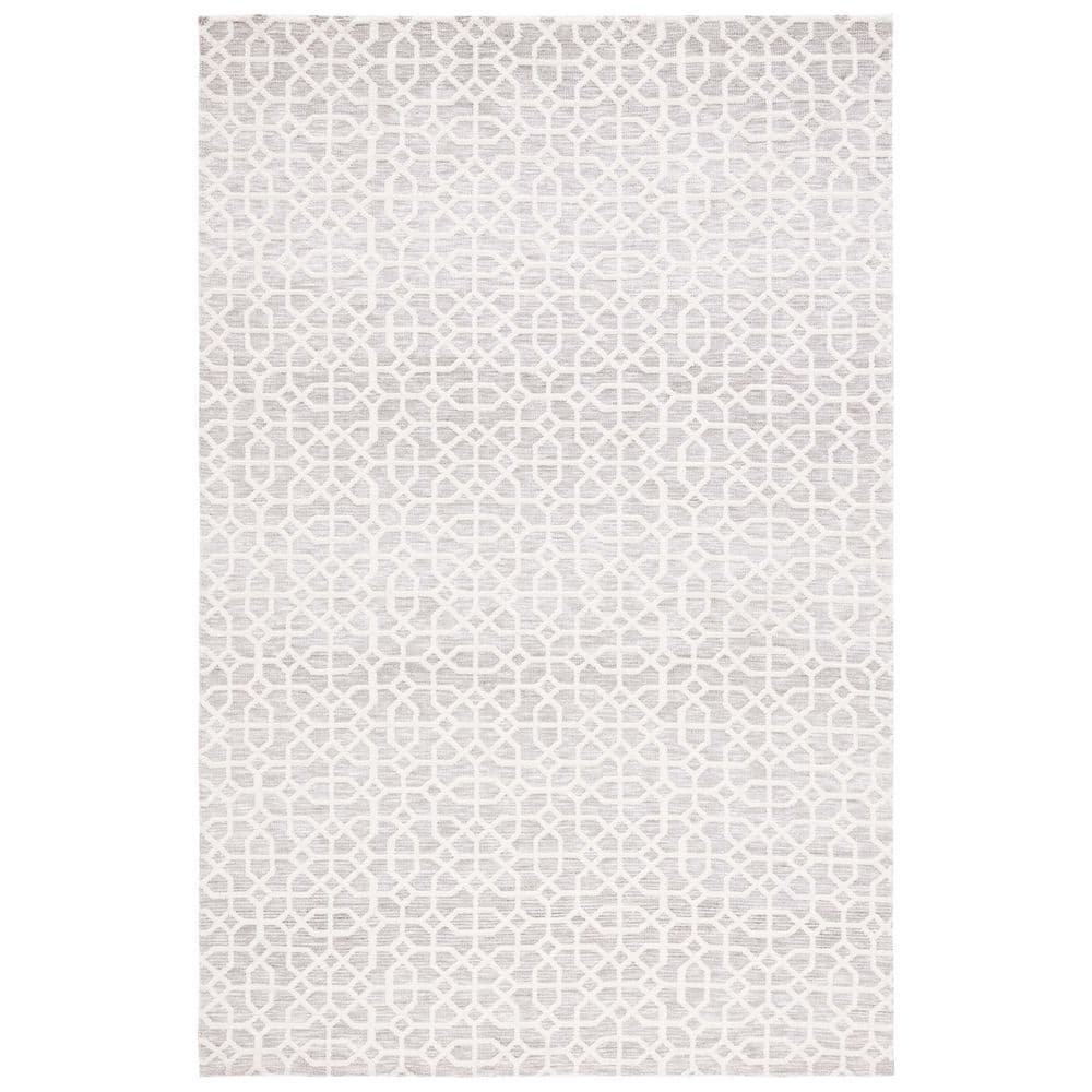 SAFAVIEH Audrey 8 ft. x 10 ft. Light Gray/Beige Classic Textured Area ...