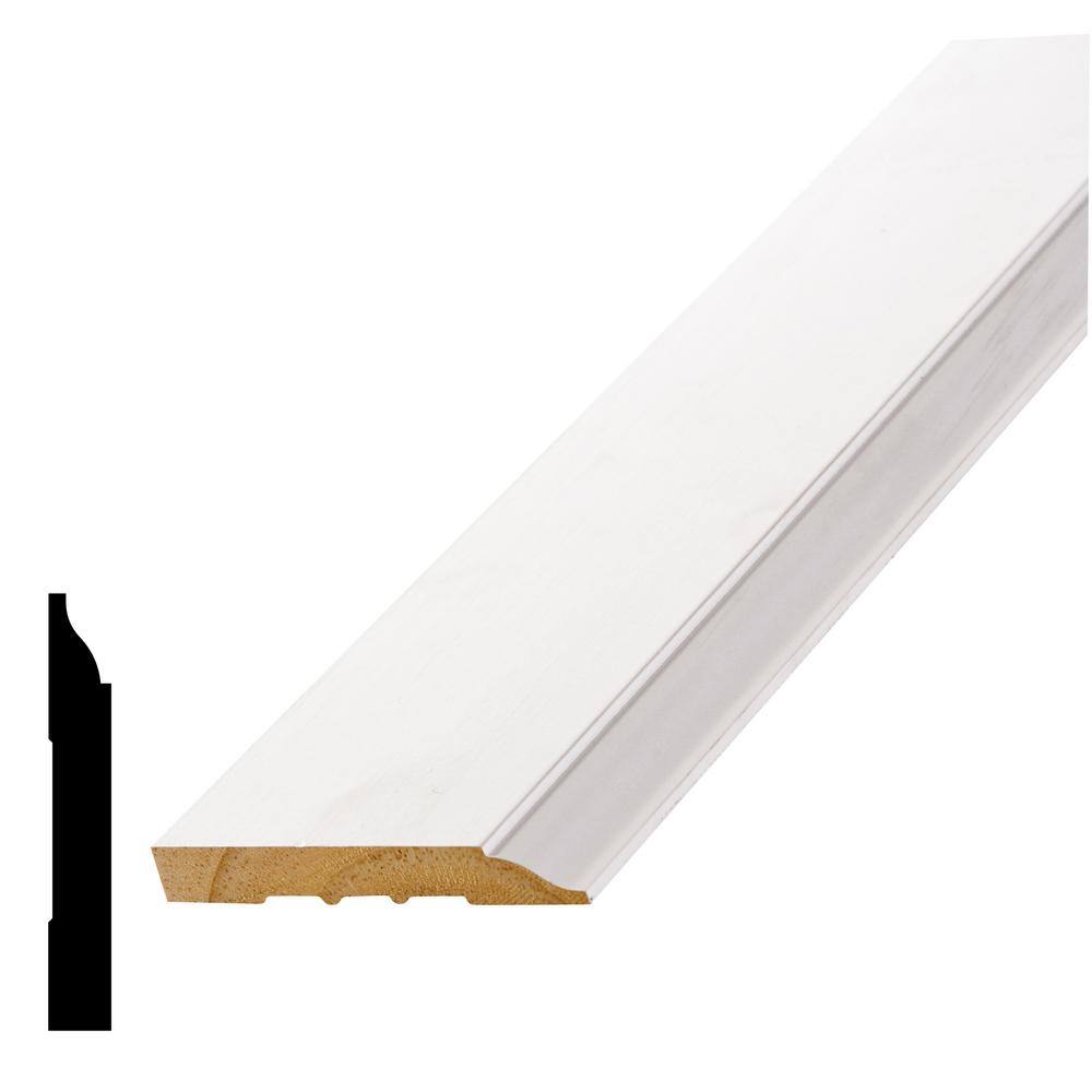 Alexandria Moulding Pro Pack 7/16 in. x 3 in. x 96 in. Primed White ...
