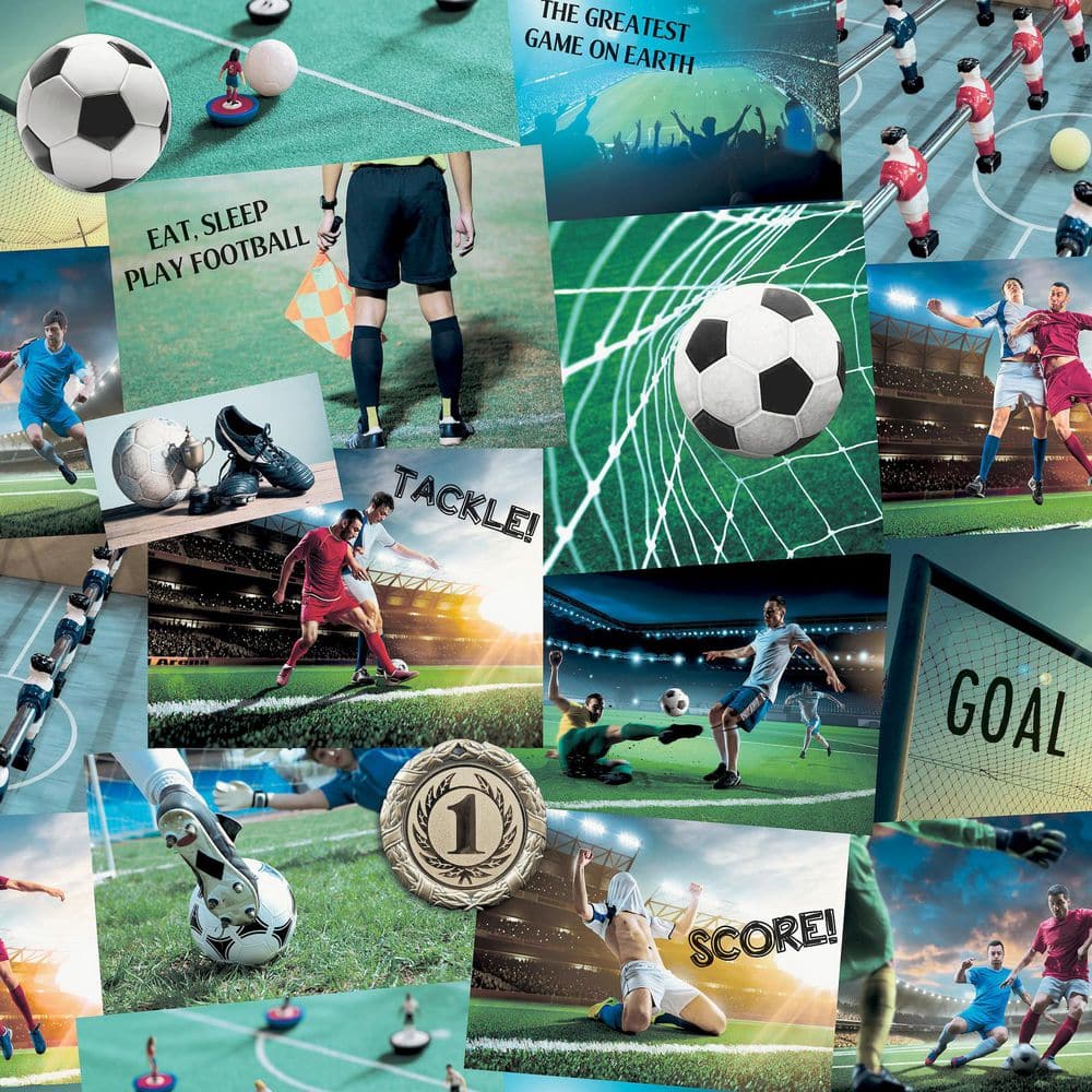 Advantage Football Fan Multi-Colored Soccer Wallpaper Sample 4203 ...