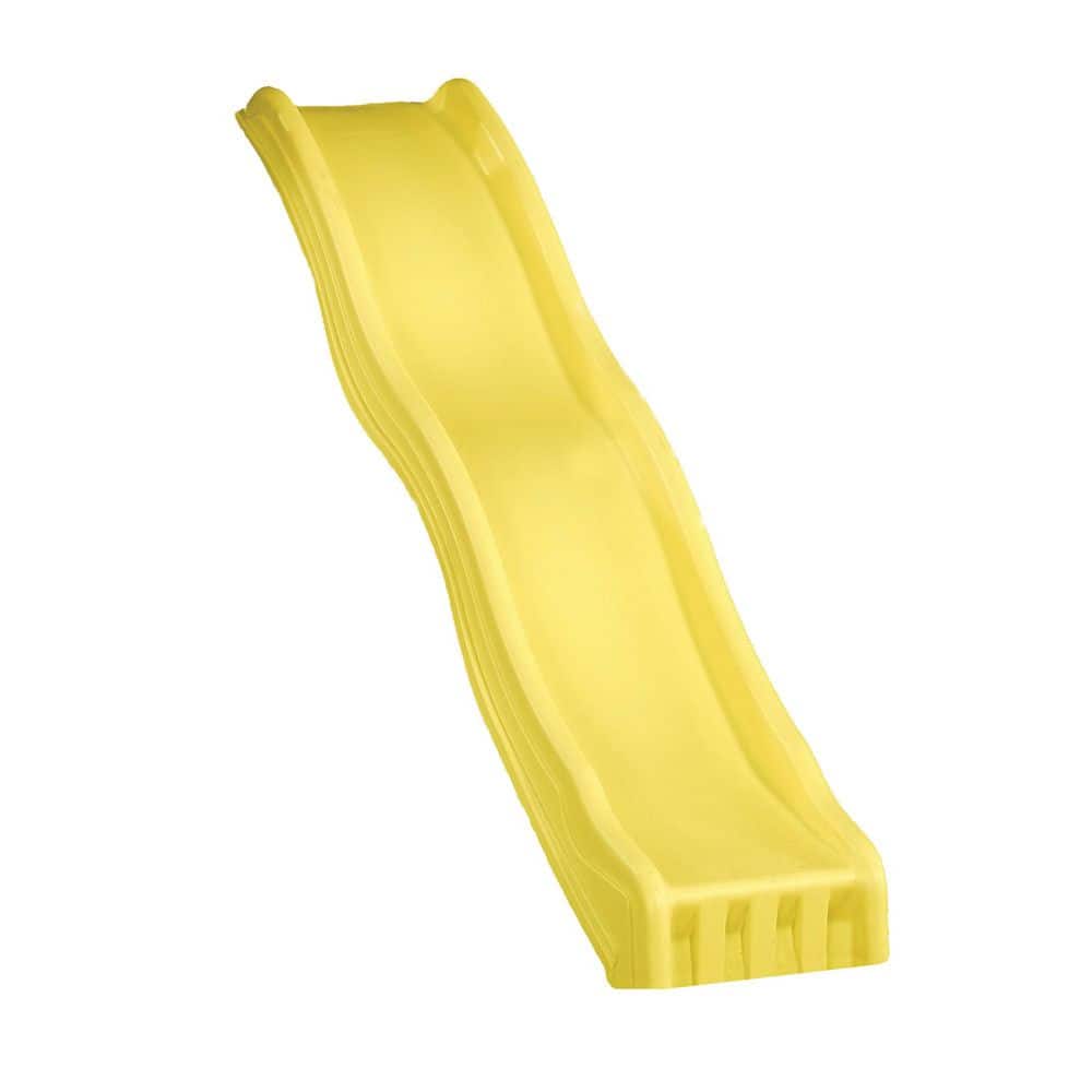 Gorilla Playsets Yellow 8 ft. Chill Wave Playground Slide for 4 ft ...