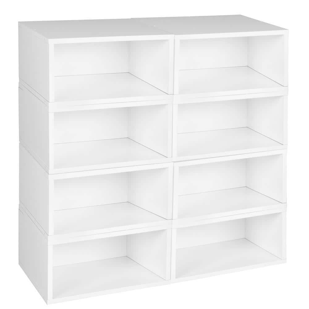 Regency 52 in. H x 26 in. W x 13 in. D White Wood 8-Cube Organizer ...
