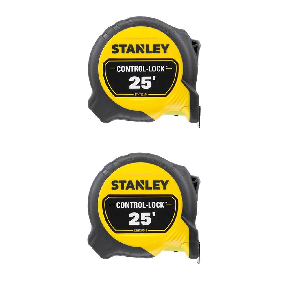 Stanley 25 ft. Control Lock Tape Measure (2-Pack) STHT37255S - The Home ...