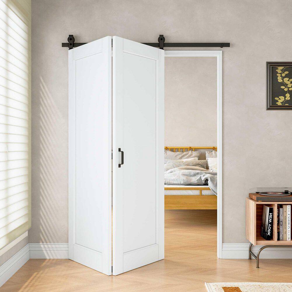 ARK DESIGN 56 in. x 96 in. 1-Paneled White Primed Waterproof Composite ...