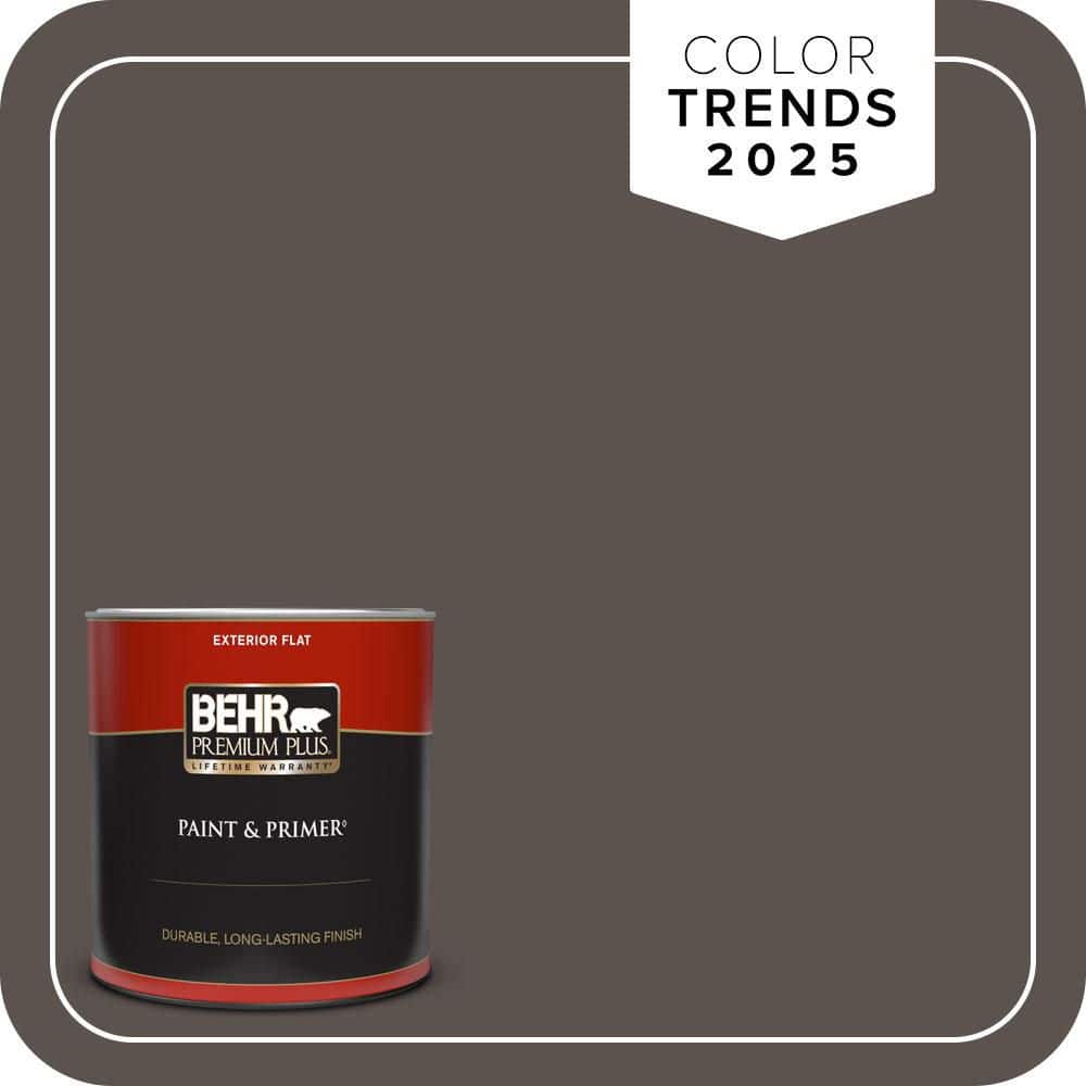 BEHR PREMIUM PLUS 1 qt. #MQ2-54 Gardeners Soil Flat Exterior Paint ...