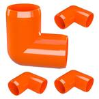 Formufit 1 in. Furniture Grade PVC 90-Degree Elbow in Orange (4-Pack ...