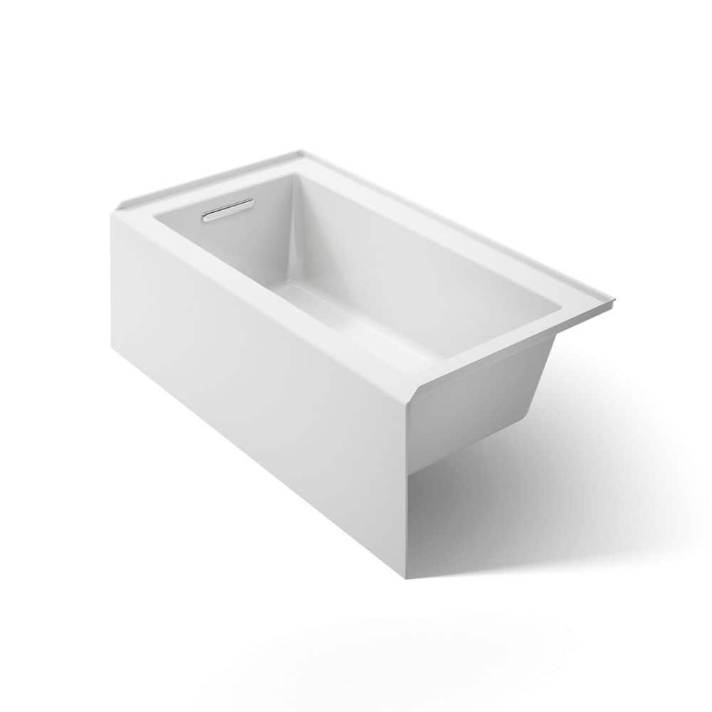 KOHLER Underscore 60 in. x 30 in. Soaking Bathtub with Left-Hand Drain ...