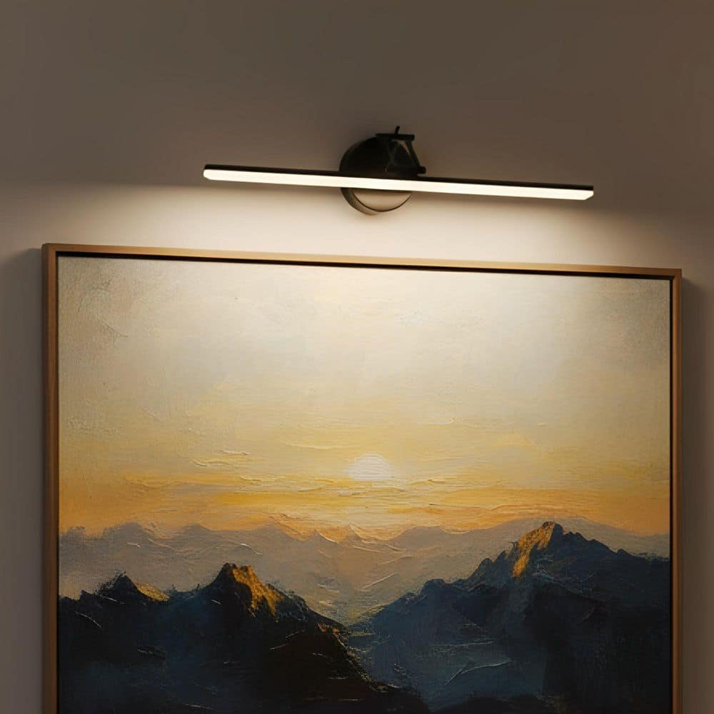 YANSUN 23 in. 1-Light Modern Black 5CCT LED Bathroom Vanity Light ...