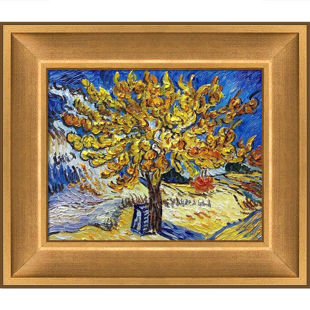 LA PASTICHE The Mulberry Tree by Vincent Van Gogh Muted Gold Glow ...