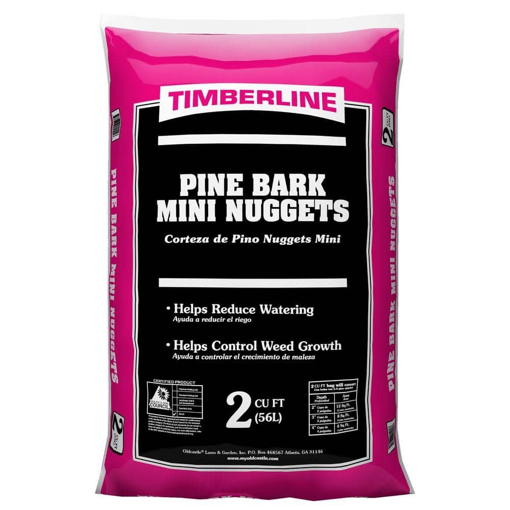 Timberline 2 cu. ft. Mini Pine Bark Nuggets 52055473 - The Home Depot