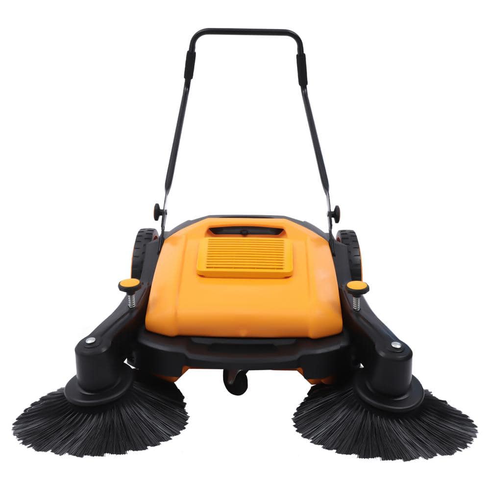 YIYIBYUS 41 in. Outdoor Hand Push Floor Sweeper Pavement Street ...