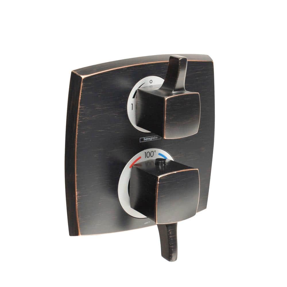 Hansgrohe Ecostat Classic 2-Handle Wall Mount Shower Trim Kit in Rubbed ...