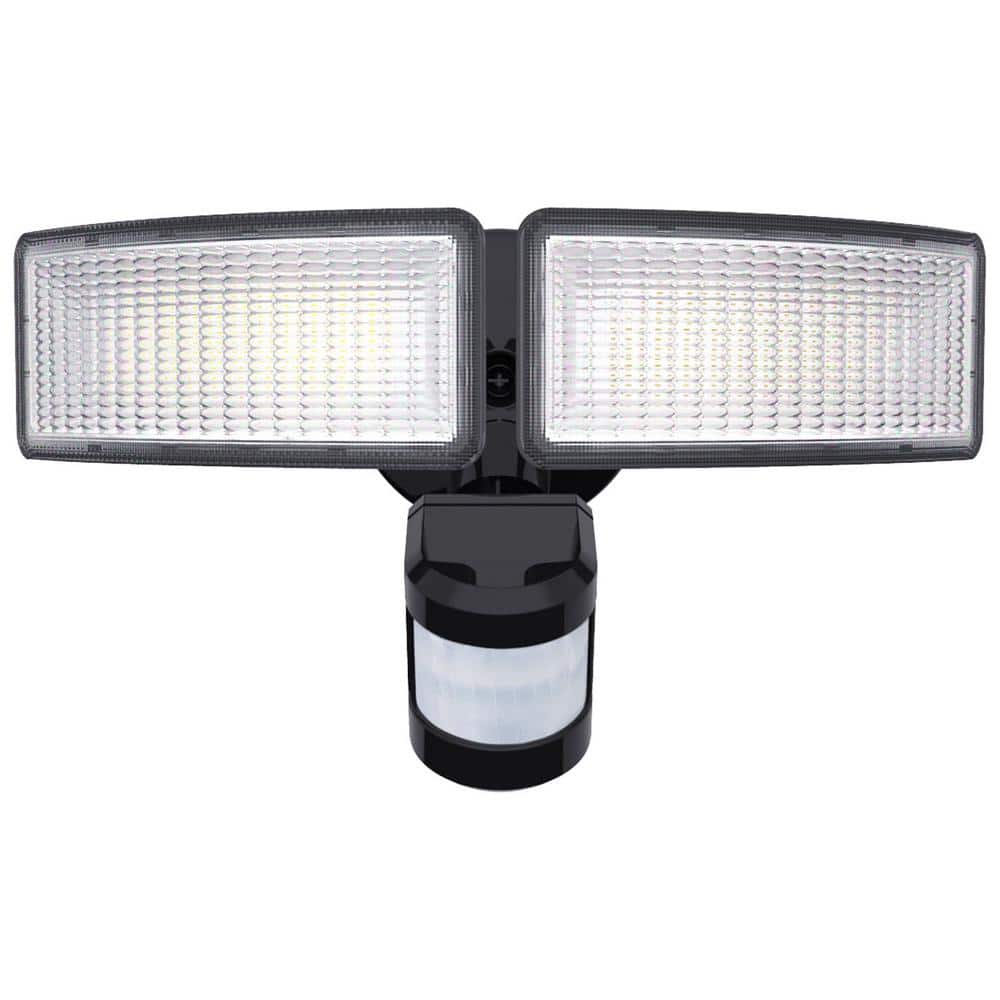 Sunlite 160-Watt Equivalent 2400 Lumens 150° Black Motion Sensing ...