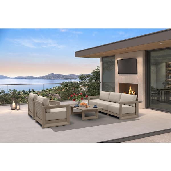 PURPLE LEAF 6 Pieces Patio Conversation Sets All Weather Outdoor Couch ...