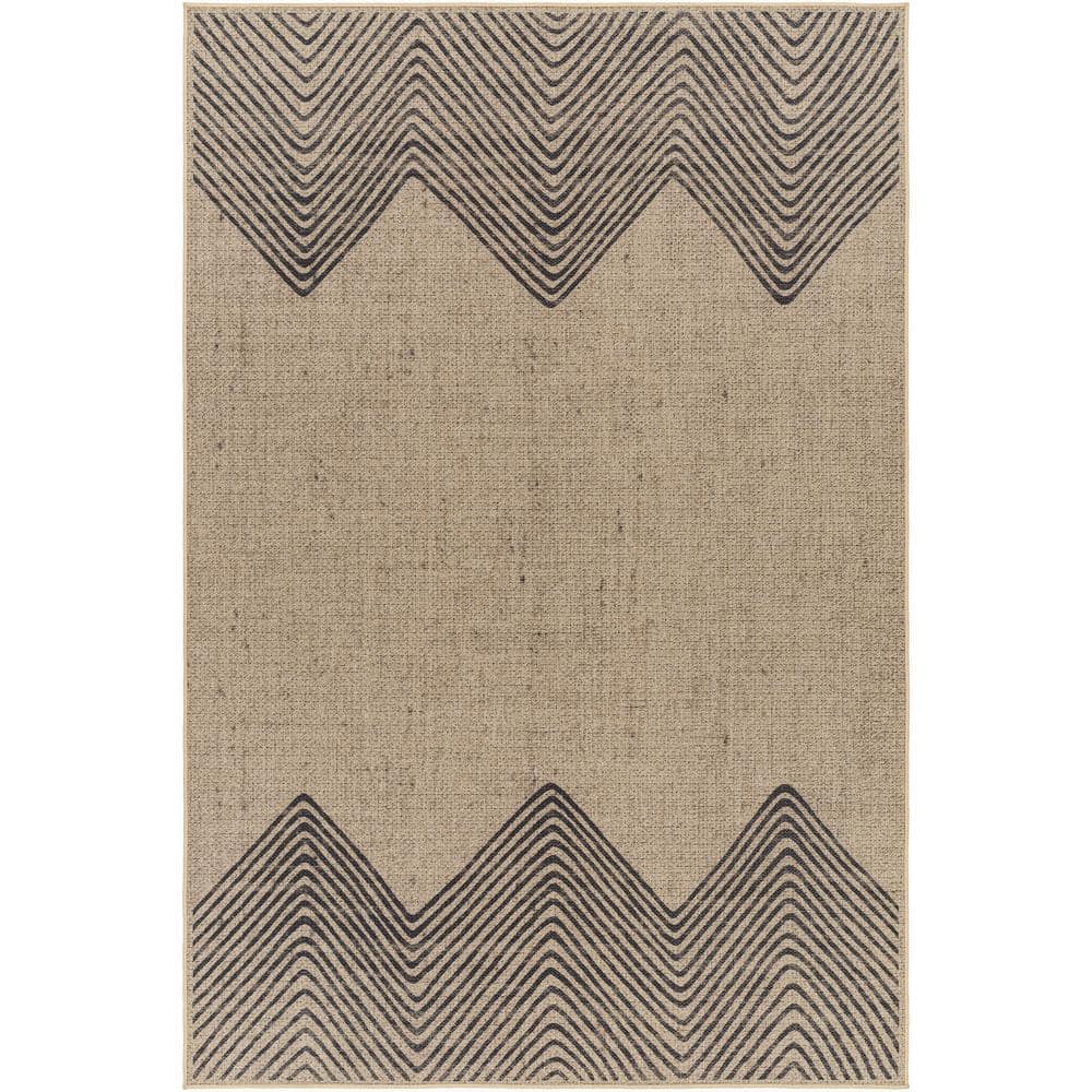 Livabliss Ez Jute Brown 3 ft. x 5 ft. Machine-Washable Rug EZT2314-35 ...