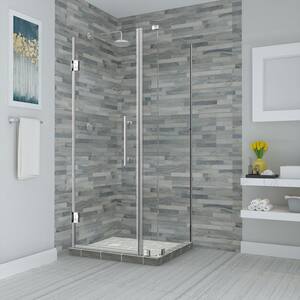 Aston Aquadica 30 in. x 72 in. Frameless Square Shower Enclosure in Stainless Steel with Clear ...