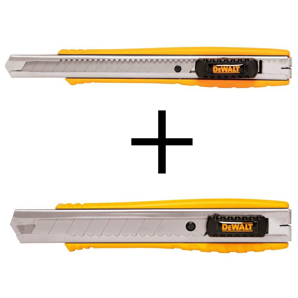 DEWALT 9 mm Metal Body Snap Blade Knife and 18 mm Metal Body Snap Blade ...
