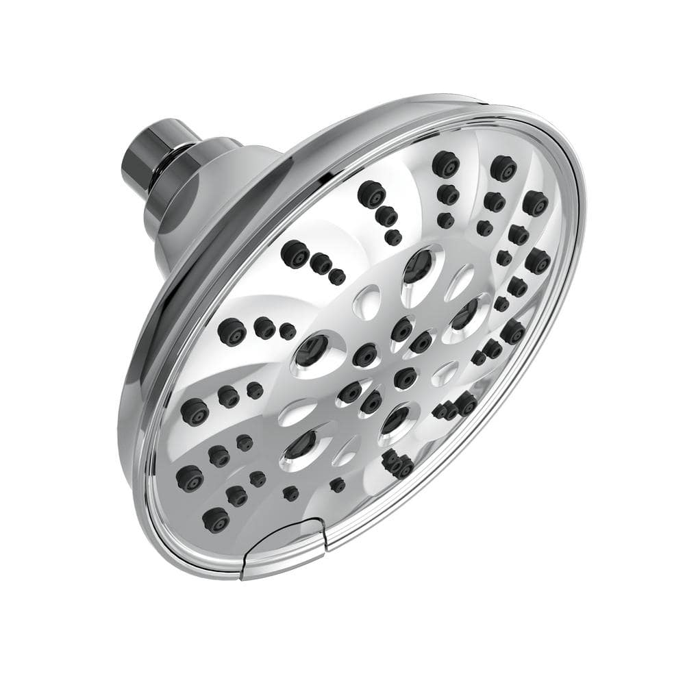 Delta Pivotal 5-Spray Patterns 1.75 GPM 6 in. Wall Mount Fixed Shower ...