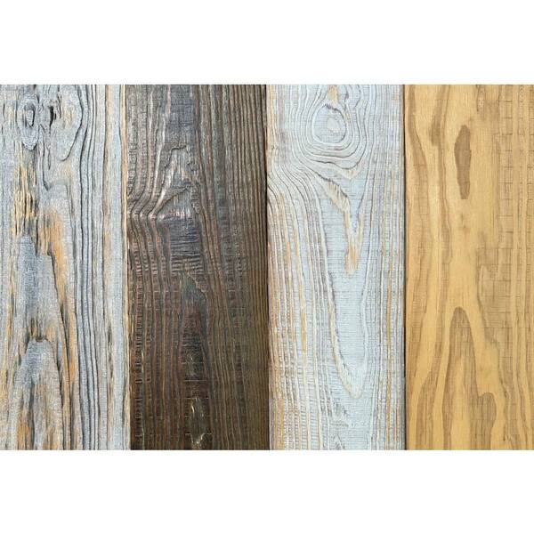 Easy Planking 3/8 in. x 5 in. x 4 ft. Whitewash Mushroom Weathered Barn ...