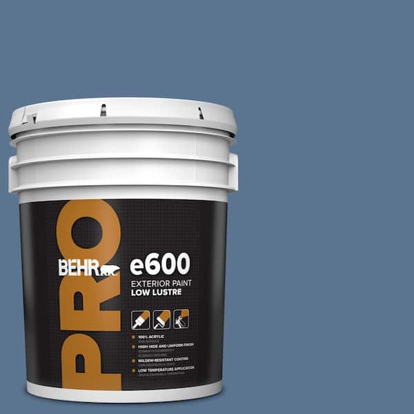 BEHR PRO 5 gal. #PPU14-18 Laguna Blue Low Luster Exterior Paint PR62305 ...