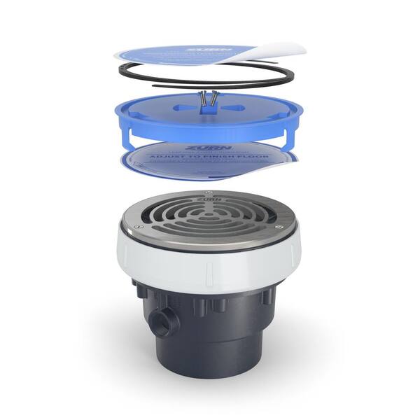 Zurn 6 in. PVC Cleanout with Round Stainless Steel Cover and 3 in. x 4 ...