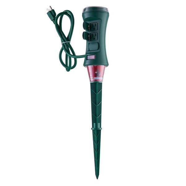 Outdoor Power Stake With Timer Do It 3 Outlet 13A Outdoor Power Stake