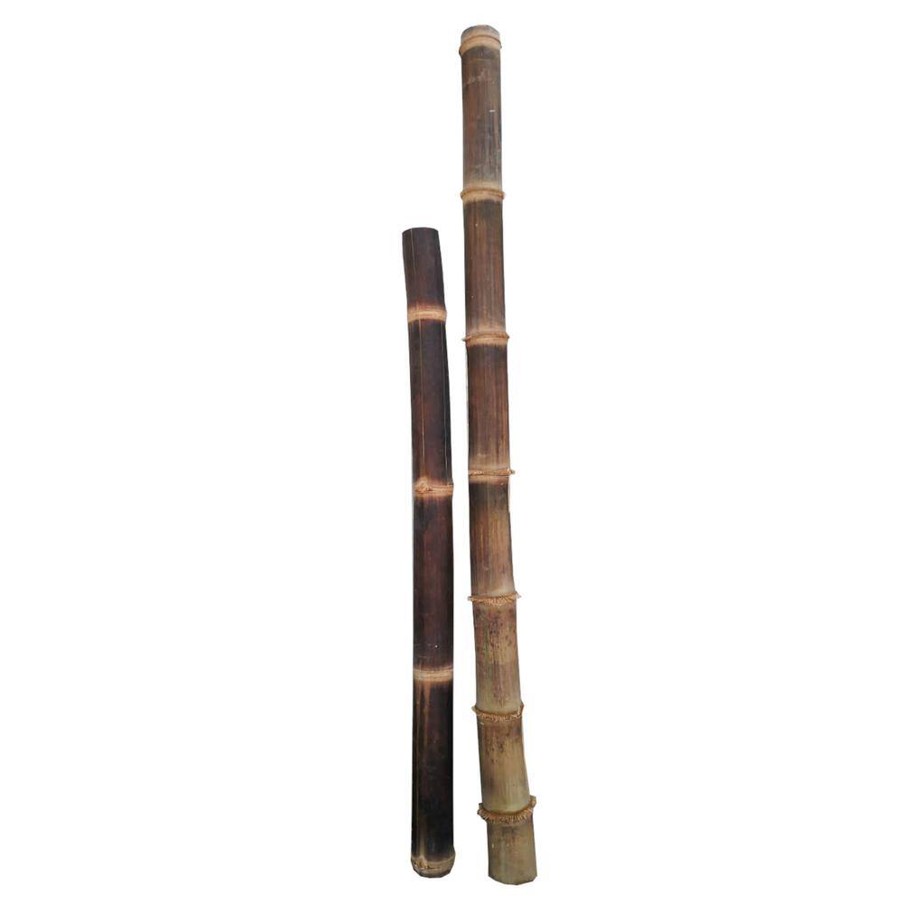 MGP 5.5 in. x 6 in. x 93 in. Giant Black Bamboo Pole Wood Post PBBP-6 ...