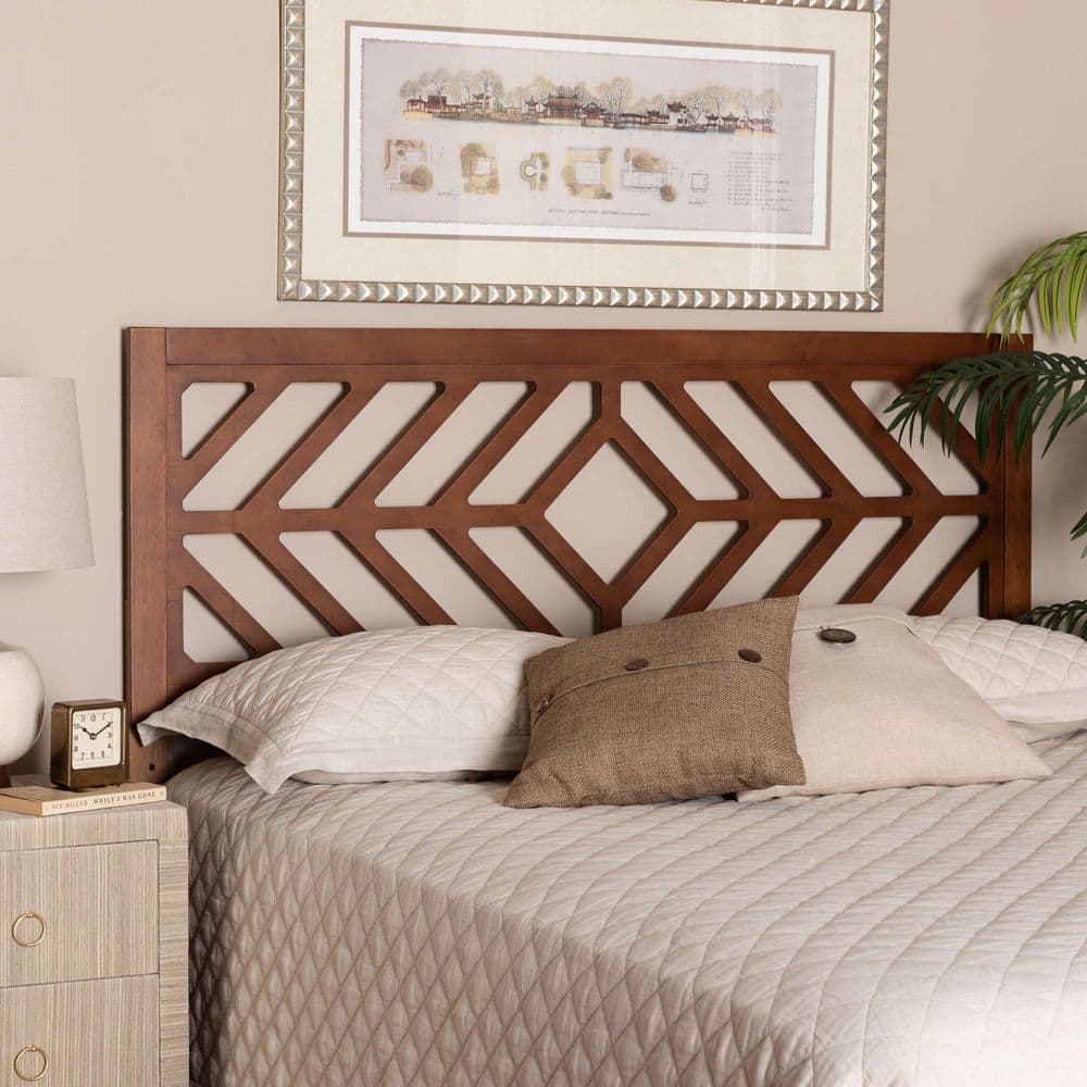 Baxton Studio Olsen Walnut Brown Full Panel Headboard 265-14462-HD ...