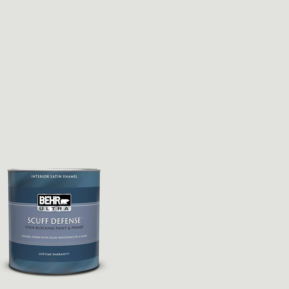 BEHR ULTRA 1 qt. #BL-W13 Silver Polish Extra Durable Satin Enamel ...