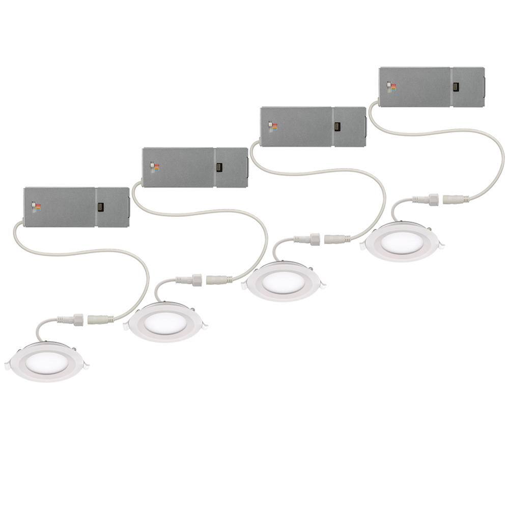ETI LIGHTING 3 in. Canless Integrated LED Recessed Light Trim 550 ...