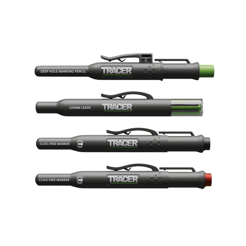 TRACER Deep Hole Pencil, Lead, and Clog Free Markers Marking Kit with ...