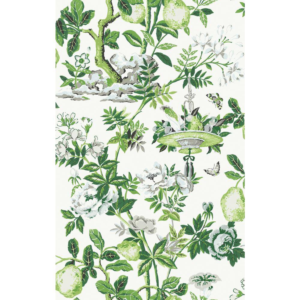 Scalamandre Verdance Shantung Garden Self Adhesive Wallpaper Sample ...