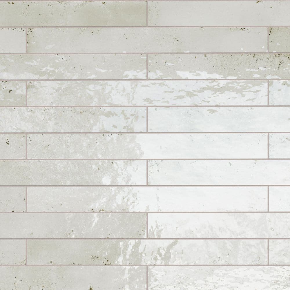 Merola Tile Scottsdale Light Grey 2 in. x 18 in. Porcelain Floor and ...