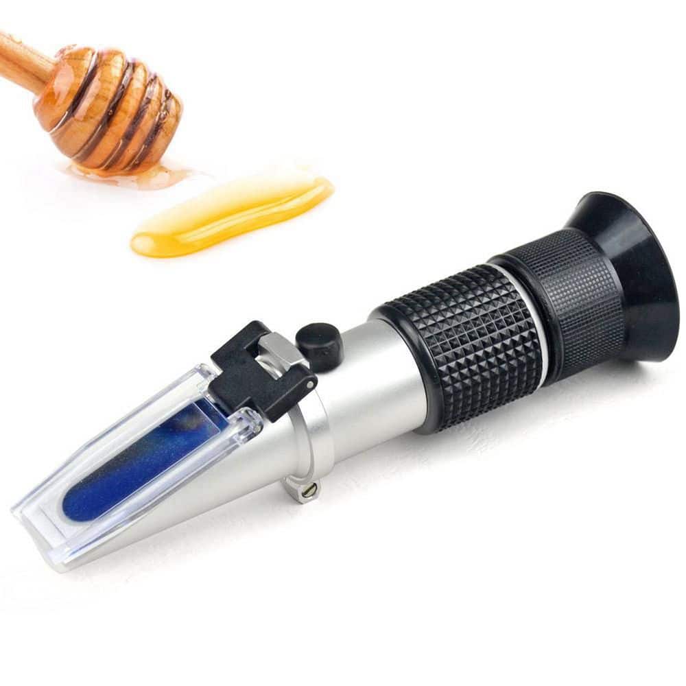 KIWDZFU Honey Refractometer 3-in-1 Moisture Brix Baume Scale 58-90% ...
