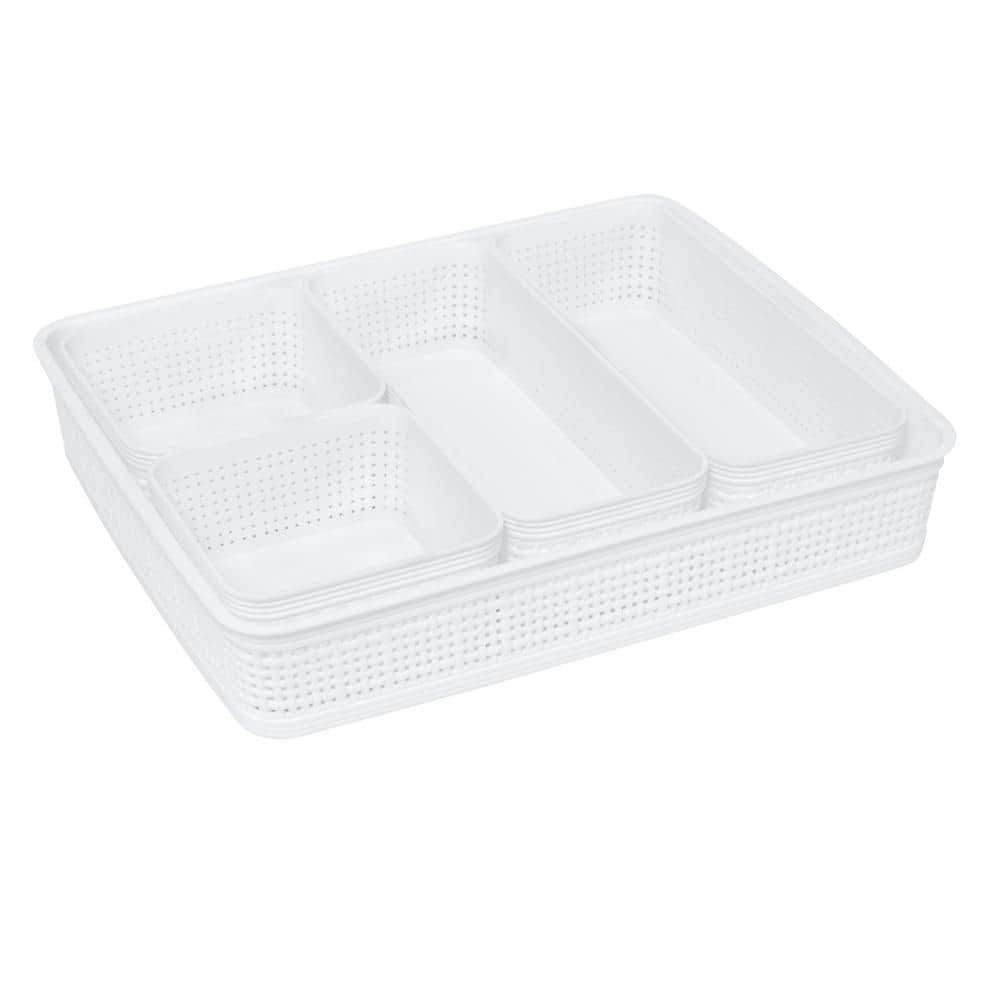 SIMPLIFY 5-Pack Organizing Set in White 30002-WHITE - The Home Depot