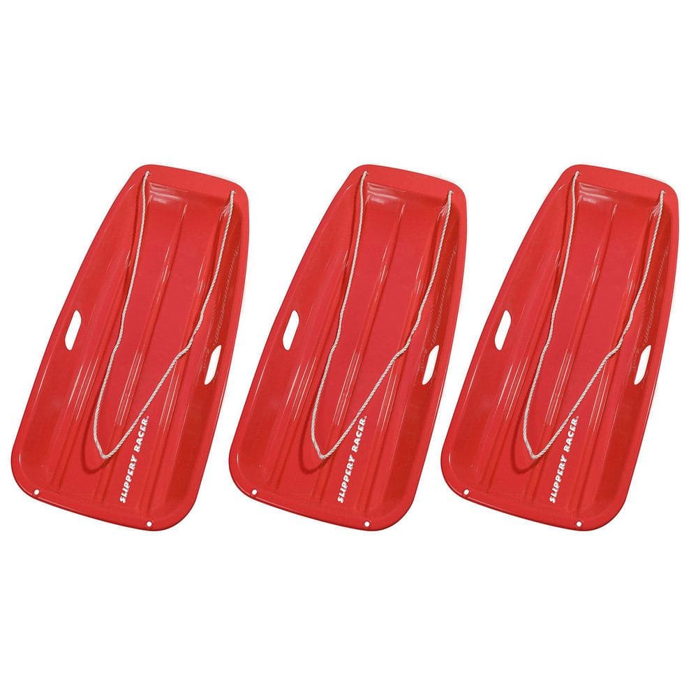 Slippery Racer 35 in. Downhill Sprinter Kid Toddler Plastic Toboggan ...