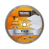 RIDGID 7 in. Continuous Diamond Blade HD-CT70CP - The Home Depot