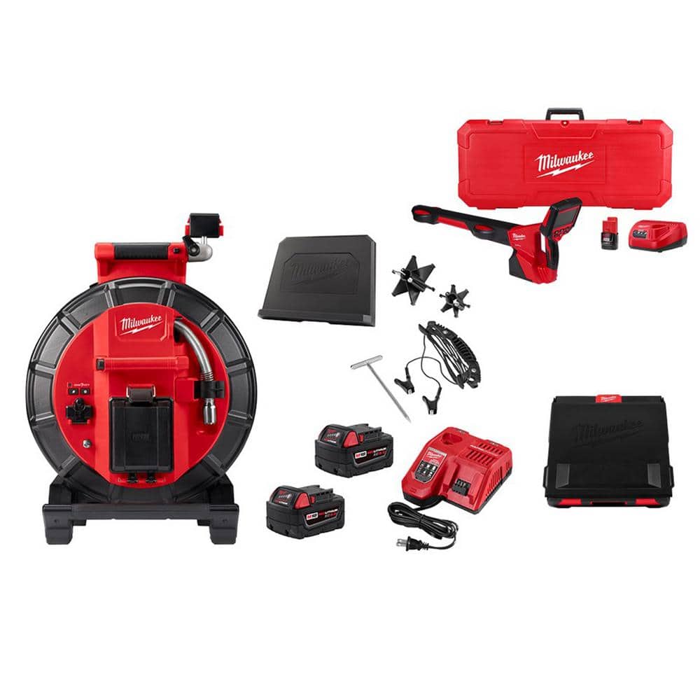 Milwaukee M18 18-Volt Lithium-Ion Cordless 120 ft. Sewer Camera System ...