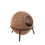 Sam's Pets Nala Medium Brown Wicker Cat Condo Bed SP-CB1294BR - The ...
