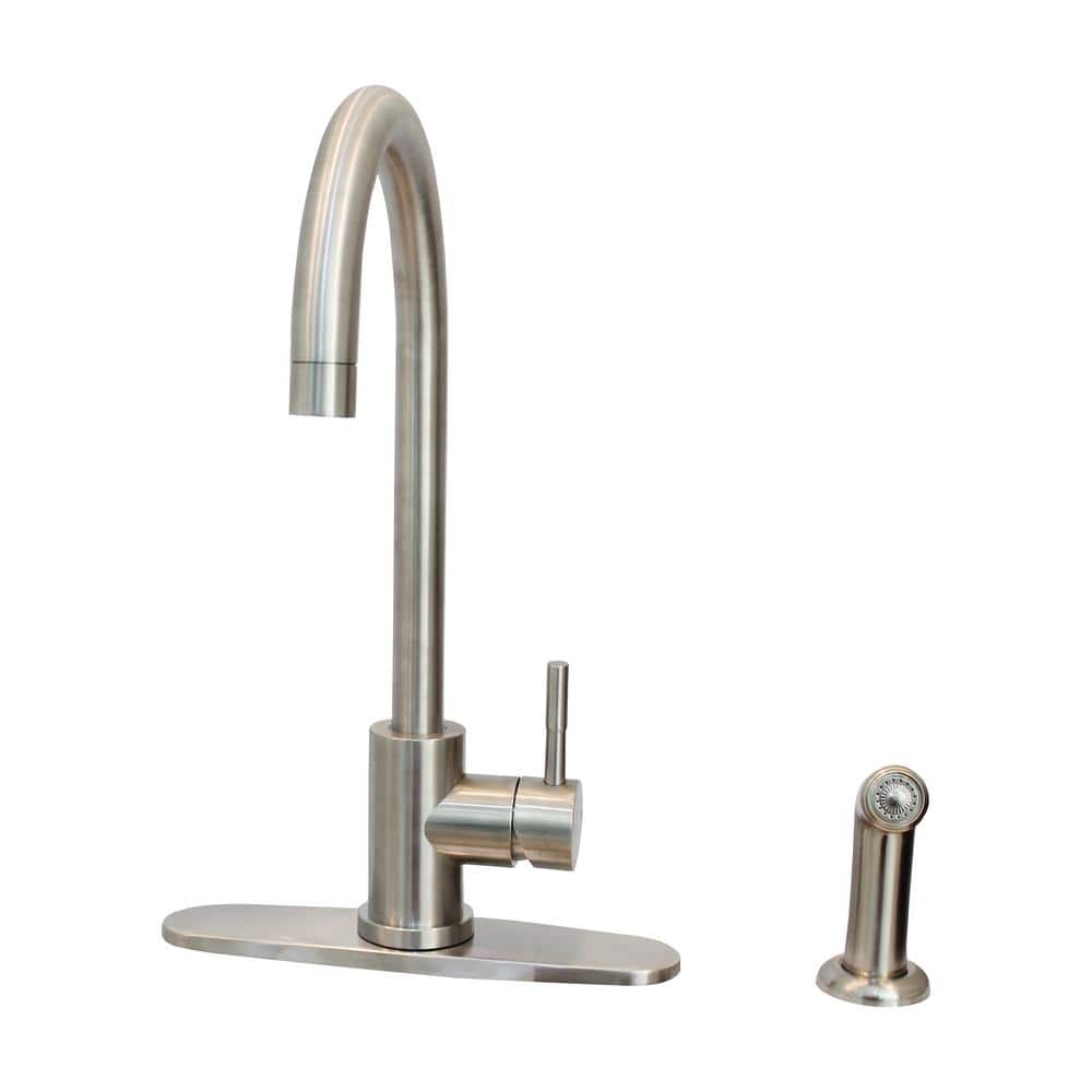 WASSERMAN FAUCETS Single Handle High Spout Kitchen Faucet with Matching ...